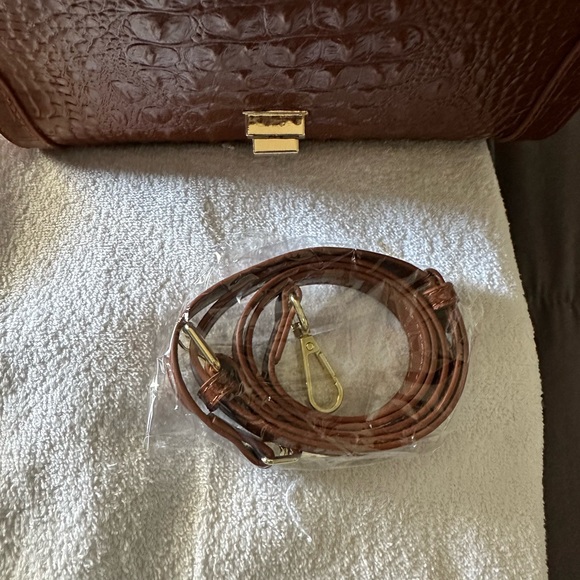 Bags | Monaco Brown Crocodile Embossed Genuine Leather Tote Bag | Poshmark